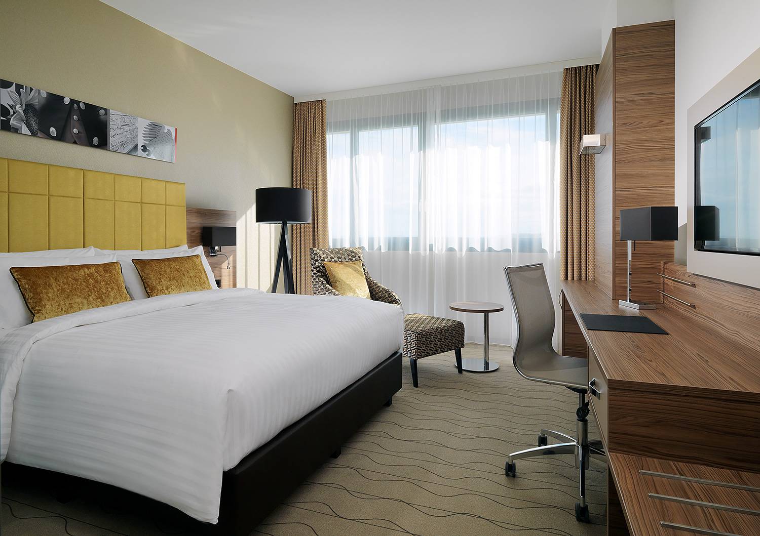 Marriott Bonn World Conference Center, Beuel : hotel during the day ...